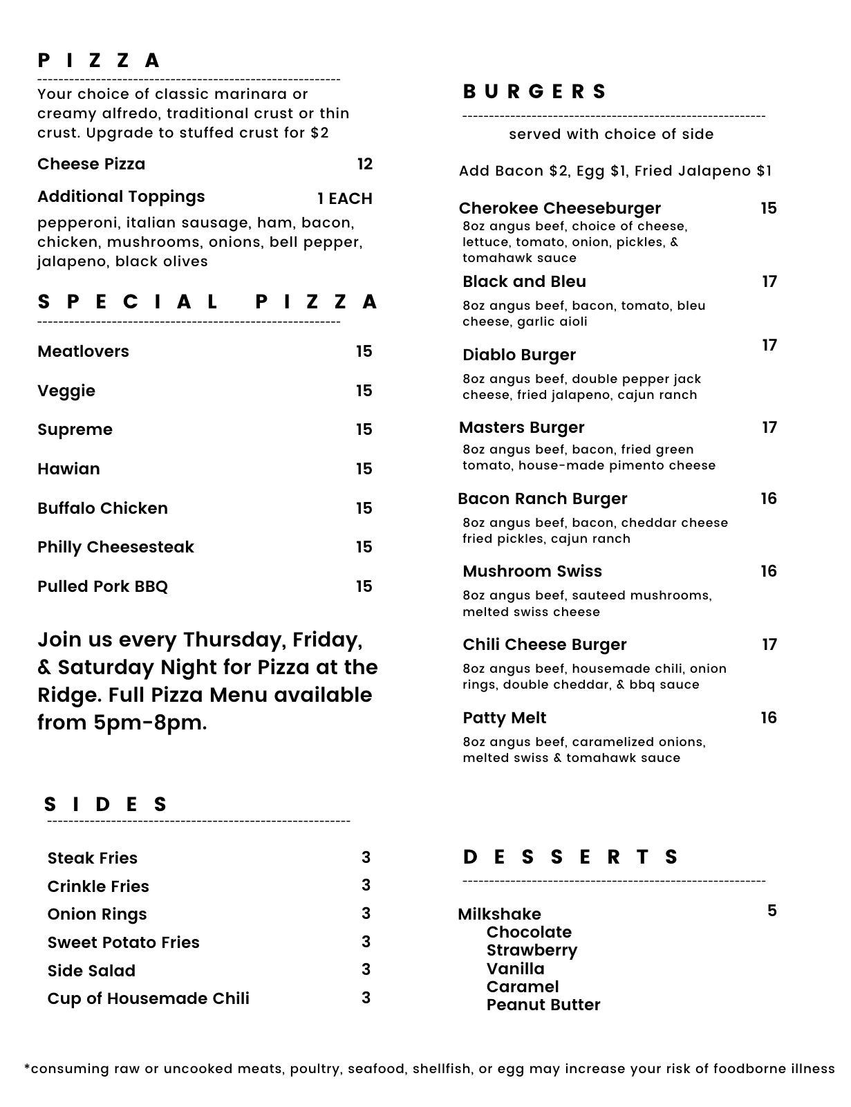 The Ridge Bar & Grill - Cherokee Ridge Country Club