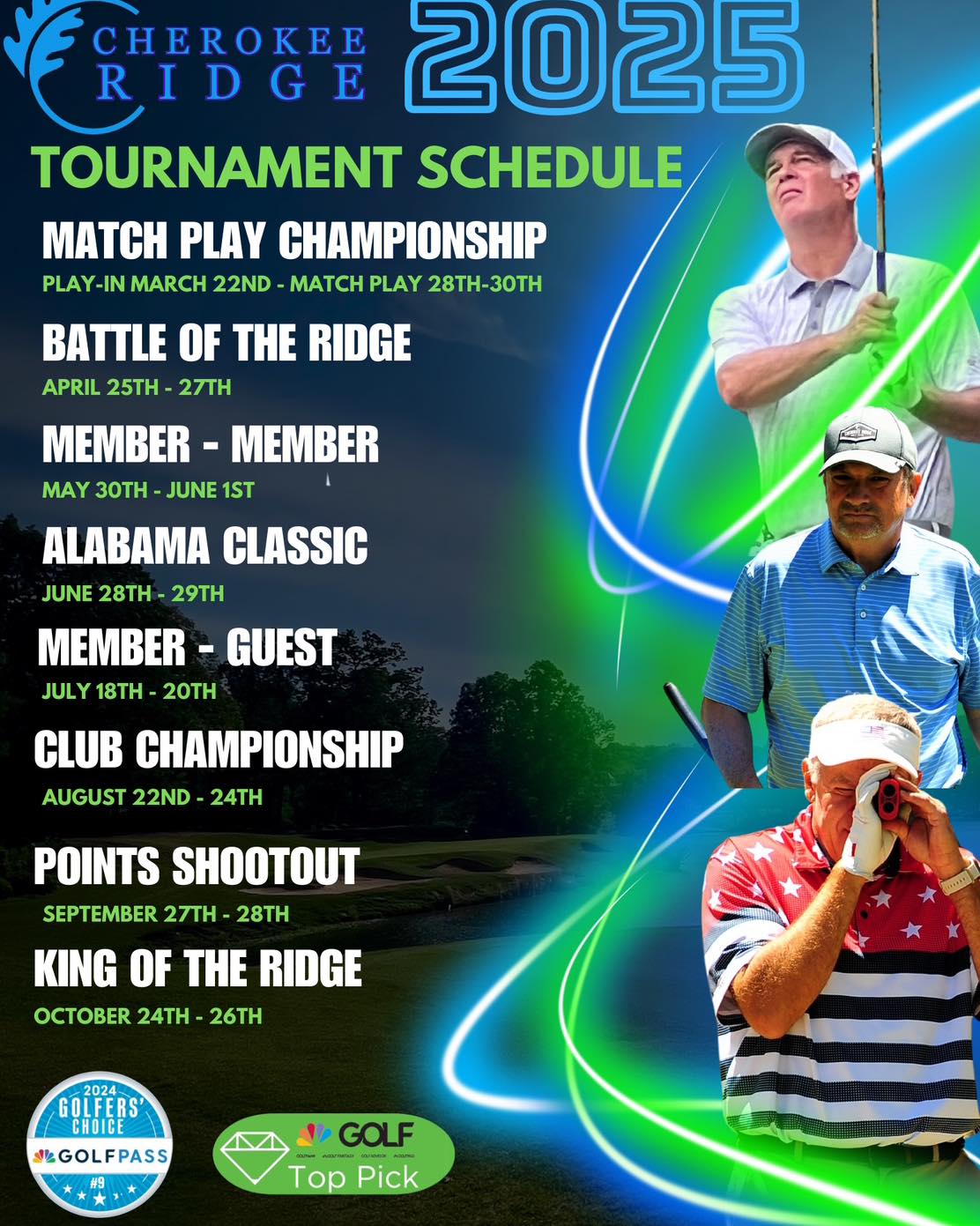 Upcoming Events - Cherokee Ridge Country Club