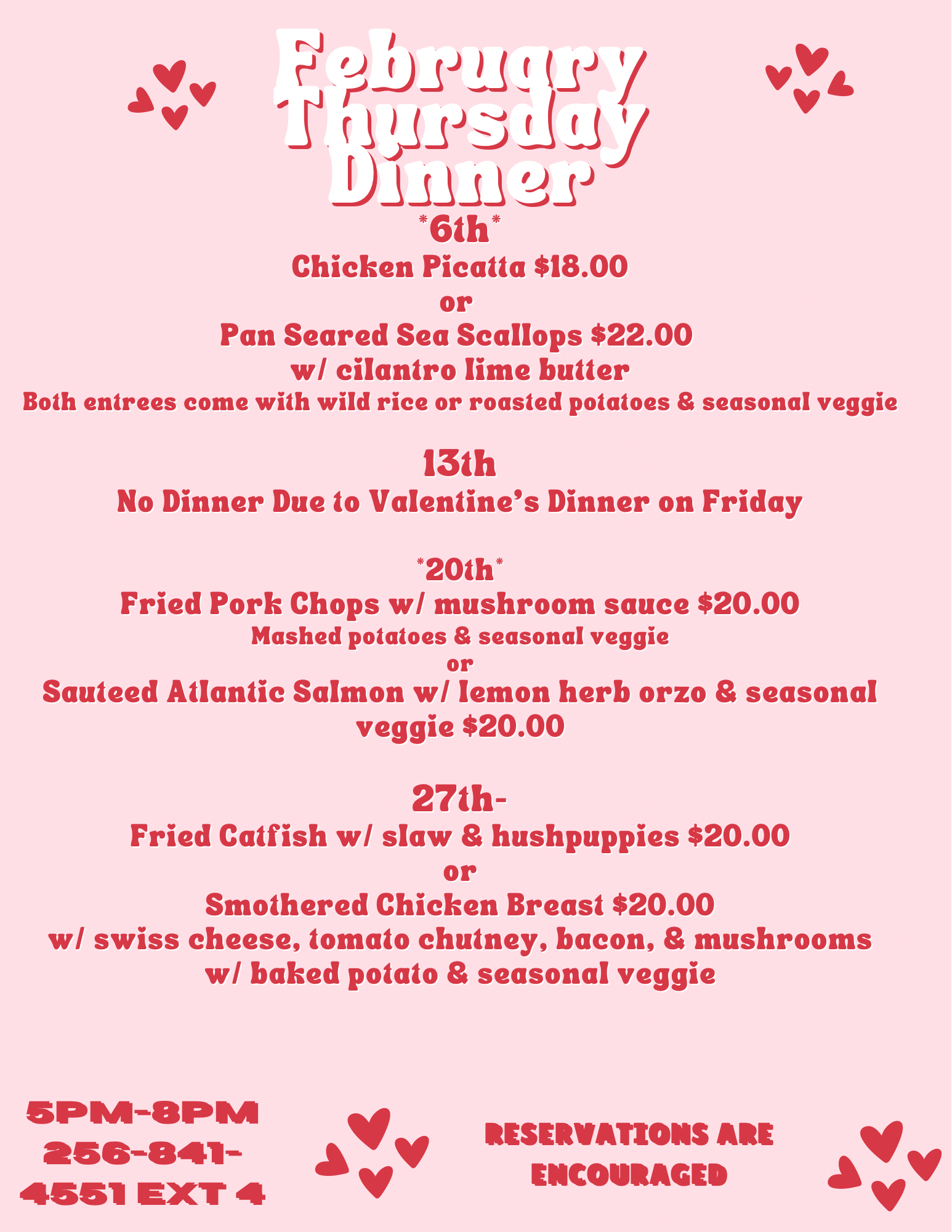 Thursday Evening Dinner at The Ridge - Cherokee Ridge Country Club